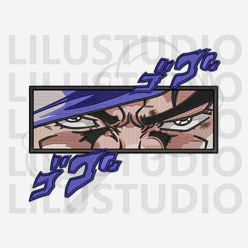 Embroidery Design for Jotaro Kujo JoJo's Bizarre Adventure character ...