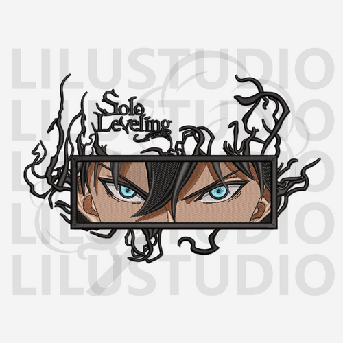 Embroidery Design for Sung Jin-woo Solo Leveling character | LiluStudio