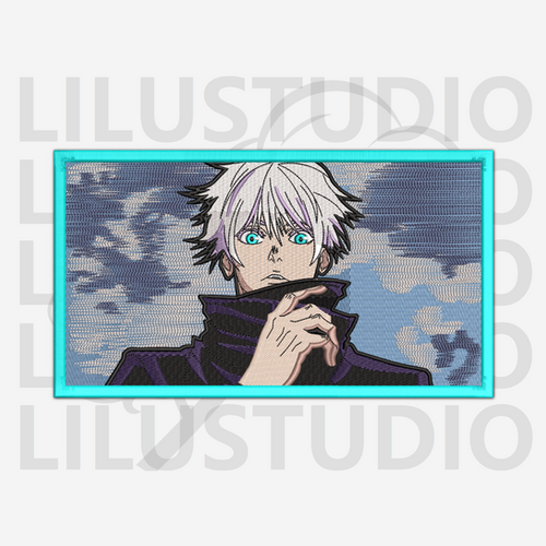 Embroidery Designs for Gojo Satoru Jujutsu Kaisen character | LiluStudio
