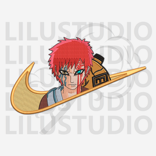 Embroidery Designs for Gaara Naruto character | LiluStudio