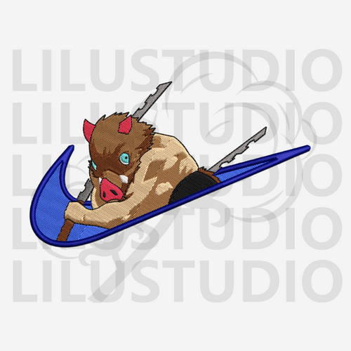 Embroidery Designs for Inosuke Hashibira Demon Slayer character ...