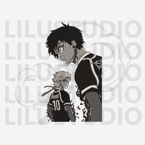 Embroidery Design for Yoichi Isagi & Michael Kaiser Blue Lock ...