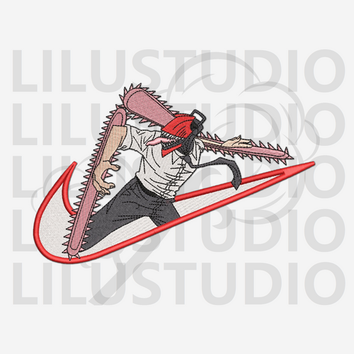 Embroidery Designs for Denji Chainsaw Man character | LiluStudio