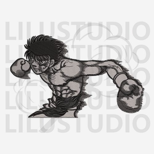 Embroidery Design for Makunouchi Ippo Hajime no Ippo character | LiluStudio