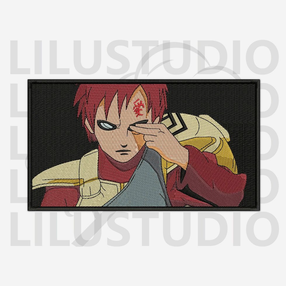Embroidery Designs for Gaara Naruto character | LiluStudio