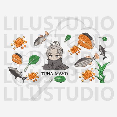 Embroidery Design for Toge Inumaki Jujutsu Kaisen character | LiluStudio