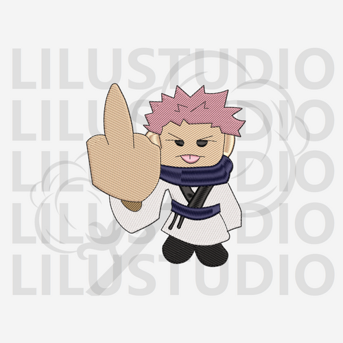 Embroidery Design for Ryomen Sukuna Jujutsu Kaisen character | LiluStudio