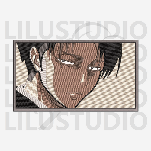 Embroidery Design for Levi Ackerman Attack on Titan character | LiluStudio