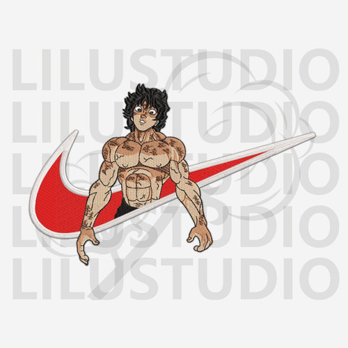Embroidery Design for Baki Hanma Grappler Baki character | LiluStudio
