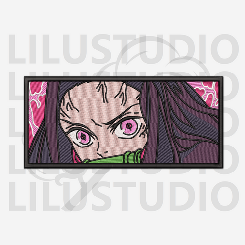 Embroidery Designs for Nezuko Kamado Demon Slayer character | LiluStudio