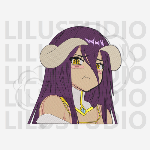Embroidery Design for Albedo Overlord character | LiluStudio