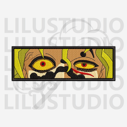 Embroidery Designs for Gyutaro Demon Slayer character | LiluStudio