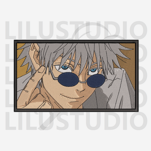 Embroidery Designs for Gojo Satoru Jujutsu Kaisen character | LiluStudio