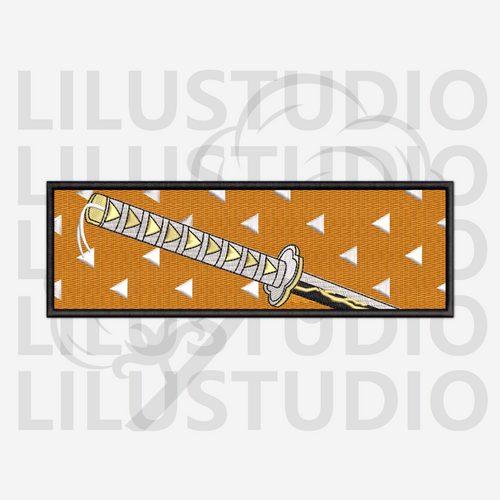 Embroidery Designs for Zenitsu Agatsuma Demon Slayer character | LiluStudio