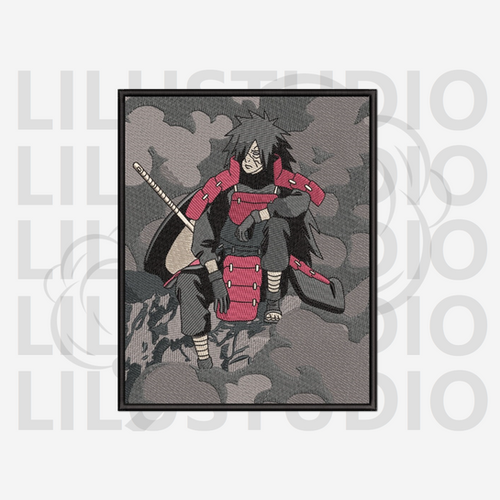 Embroidery Design for Madara Uchiha Naruto character | LiluStudio
