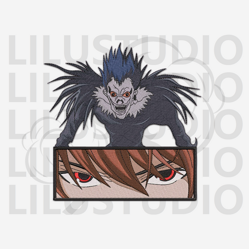 Embroidery Design for Yagami Light & Ryuk Death Note characters ...