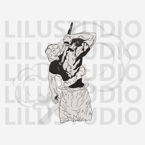 Embroidery Design for Toji Fushiguro Jujutsu Kaisen character | LiluStudio
