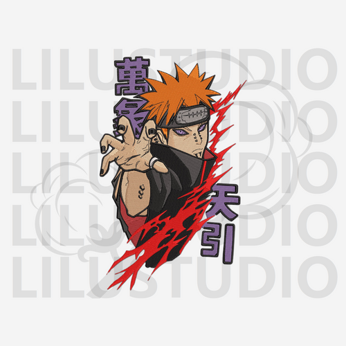 Embroidery Designs for Pain Naruto character | LiluStudio