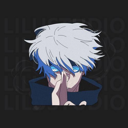 Embroidery Design for Gojo Satoru Jujutsu Kaisen character | LiluStudio