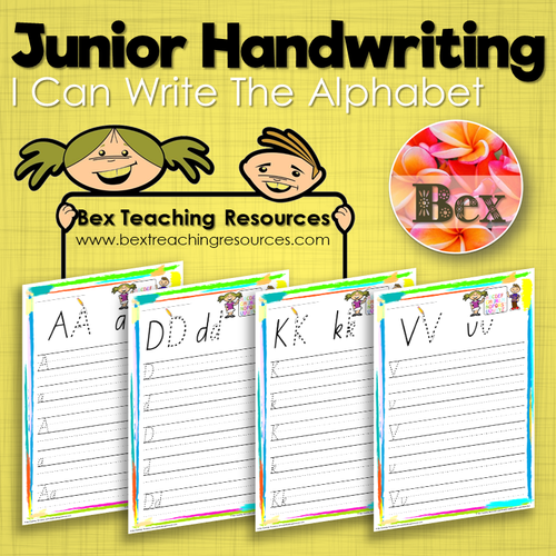 Junior Handwriting - I Can Write The Alphabet | BexTeachingResources