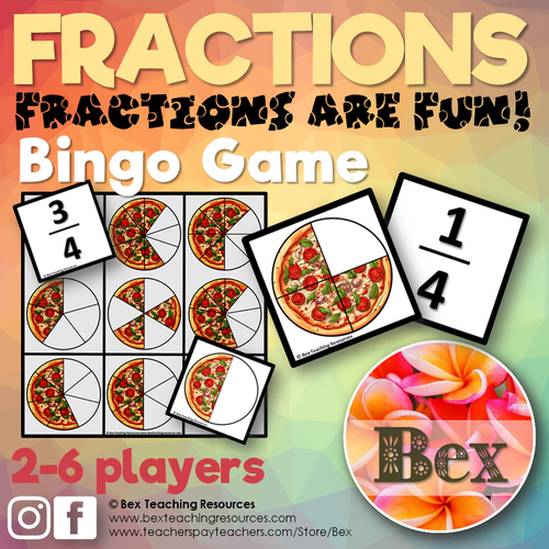 Fractions - Bingo Game | BexTeachingResources