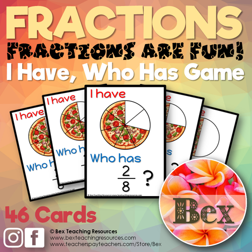 Fractions - I Have Who Has Game | BexTeachingResources