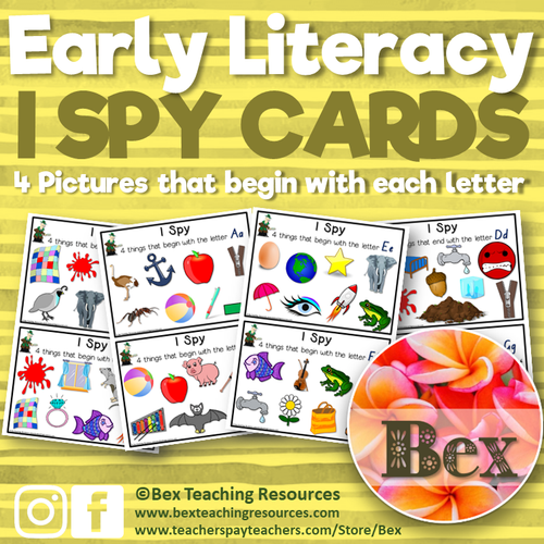 Early Literacy - I Spy Cards | BexTeachingResources