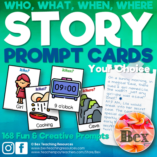 Story Prompt Cards - Your Choice | BexTeachingResources
