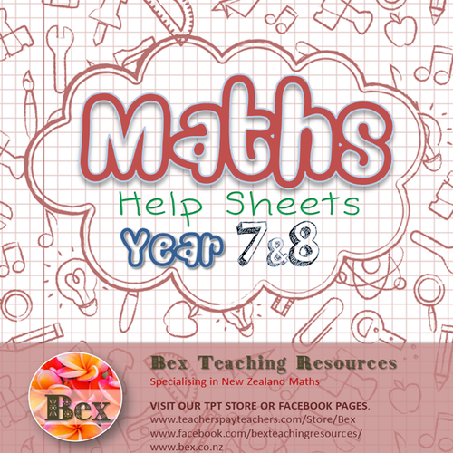 Maths Help Sheets Year 7 & 8 | BexTeachingResources