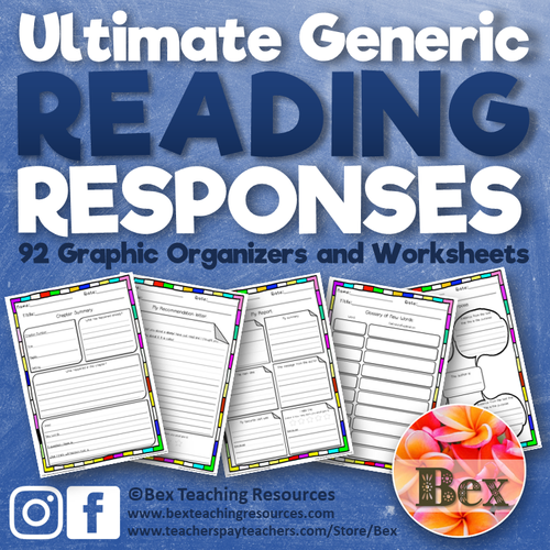 Ultimate Generic Reading Responses - 92 Sheets | BexTeachingResources