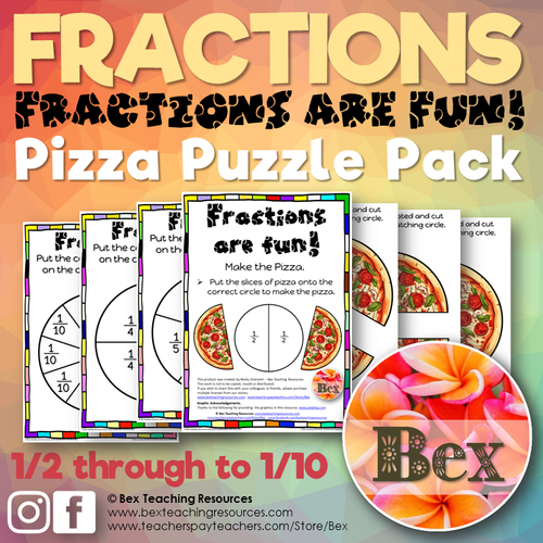 Fractions - Pizza Puzzle Pack | BexTeachingResources