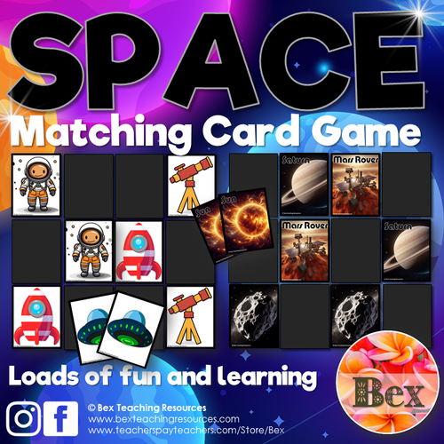SPACE - Matching Game | BexTeachingResources
