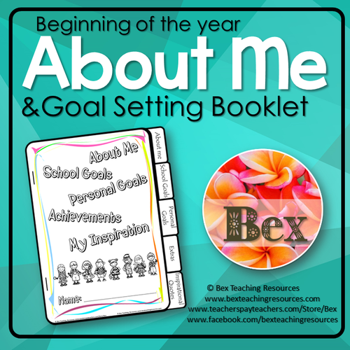 About Me and Goal Setting Booklet | BexTeachingResources
