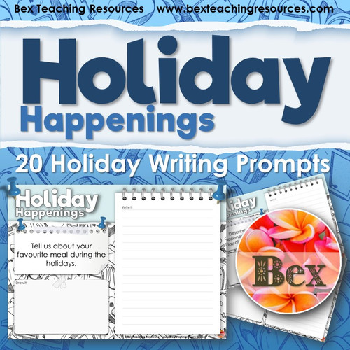 Holiday Happenings - 20 Holiday Writing Prompts | BexTeachingResources