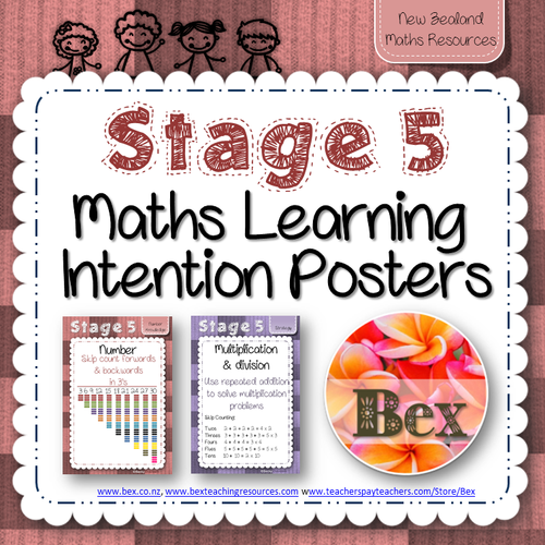 STAGE 5 Maths Learning Intentions Posters (New Zealand ...