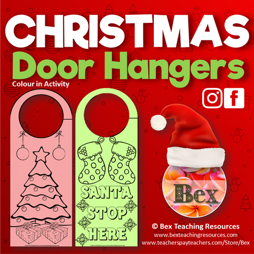 Christmas Door Hangers | BexTeachingResources