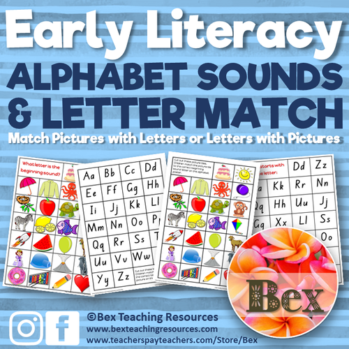 Early Literacy - Full Alphabet Sounds and Letter Match ...