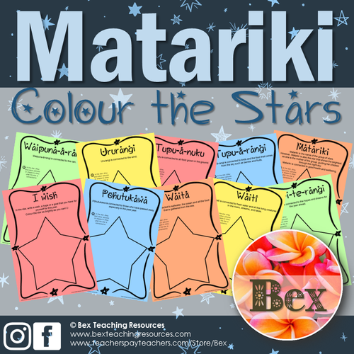 Matariki - Colour the Stars - FREE | BexTeachingResources