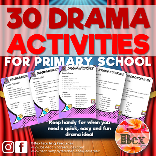 30 No Prep Drama Activities For Primary School | BexTeachingResources