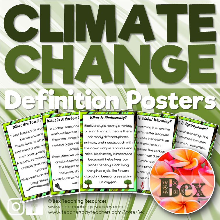 Climate Change - Definition Posters | BexTeachingResources