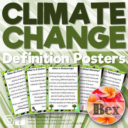 Climate Change - Definition Posters | BexTeachingResources