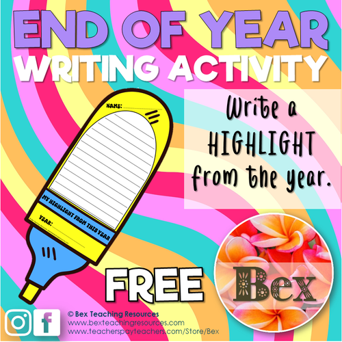 End of Year Writing Activity - FREE | BexTeachingResources