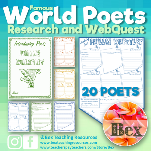 Famous World Poets - Research and WebQuest | BexTeachingResources