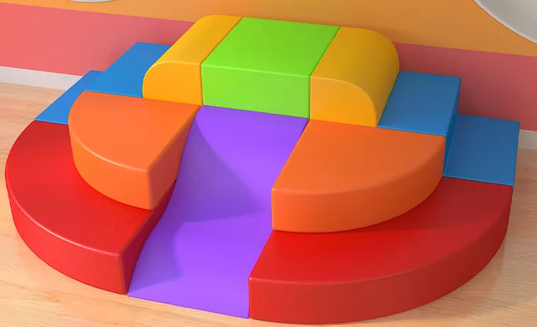 8 Pce Indoor Soft Play Climb & Slide Set | OTTop