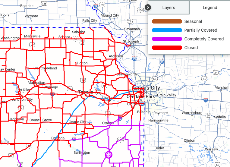 Sheriff's office reports that roads remain treacherous, KDOT closes ...