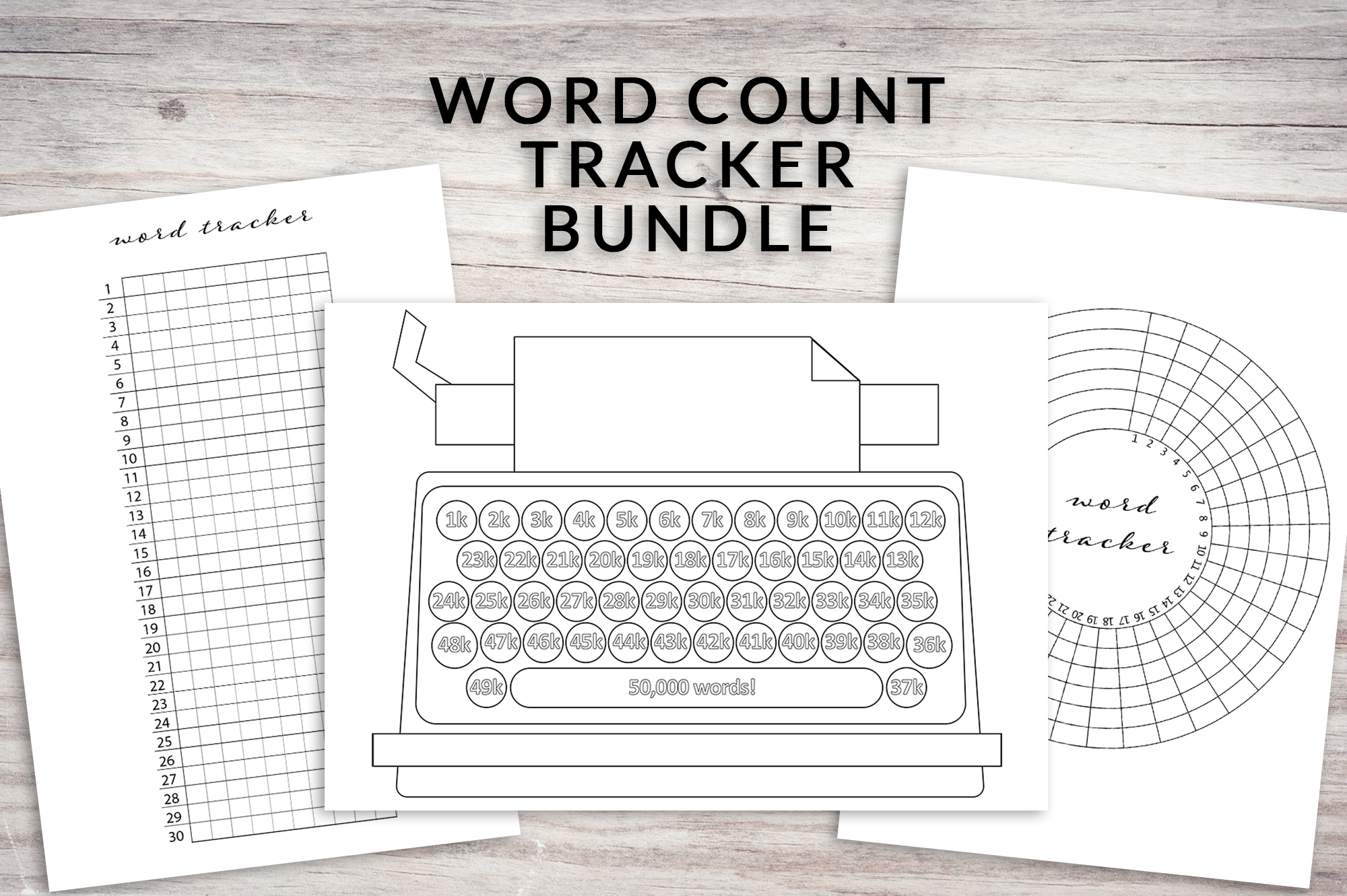 Monthly Author Planner Word Tracker for Writers Word Goal Instant ...