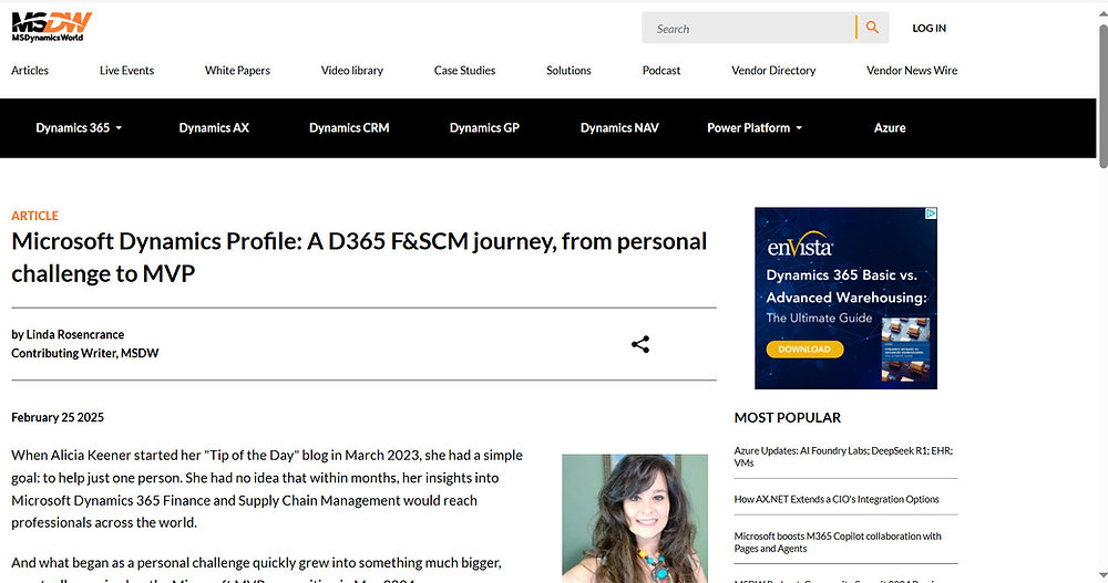 Microsoft Dynamics Profile: A D365 F&SCM journey, from personal ...