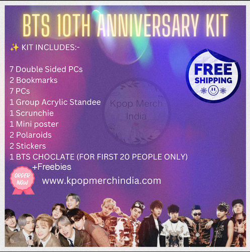 BTS 10th Anniversary Kit | Kpopmerchindia