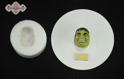MOLDE SILICONA ROSTRO DE HULK | Lsmoldes