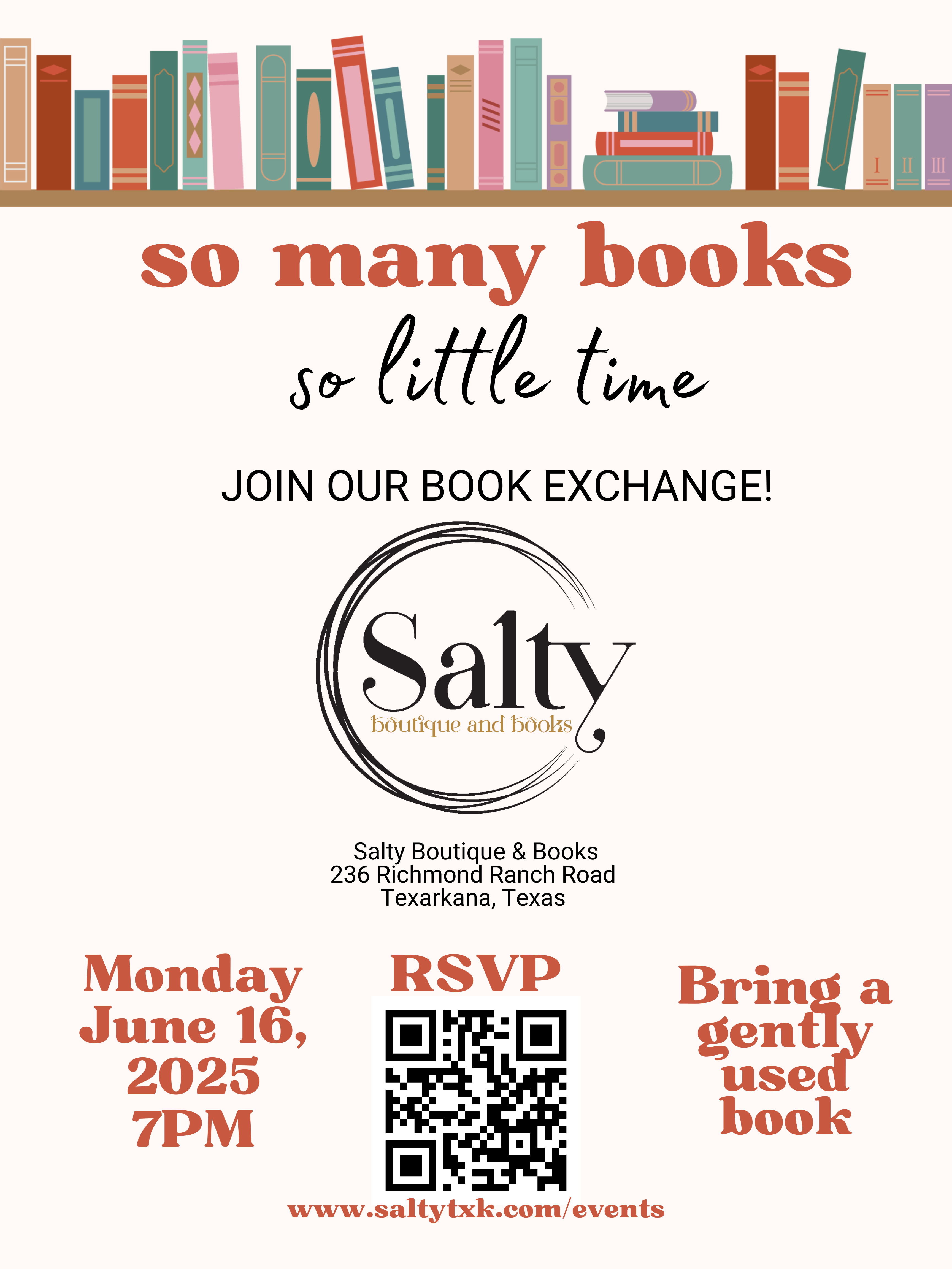 Used Book Exchange | July | Salty TXK